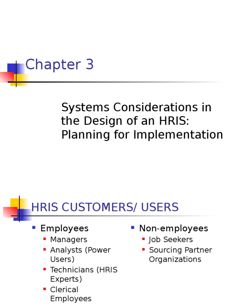 Chap-3 Systems Considerations in The Design of An HRIS-Planning For ...