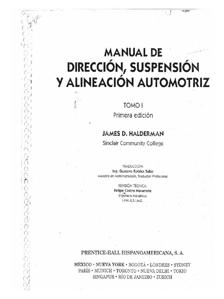 Manual de Direccion, Suspension y Alineacion Automotriz James D ...