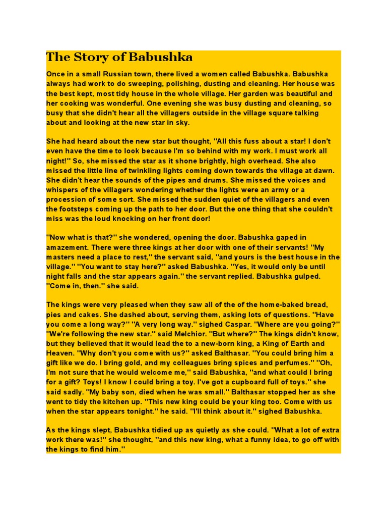 The Story of Babushka | PDF