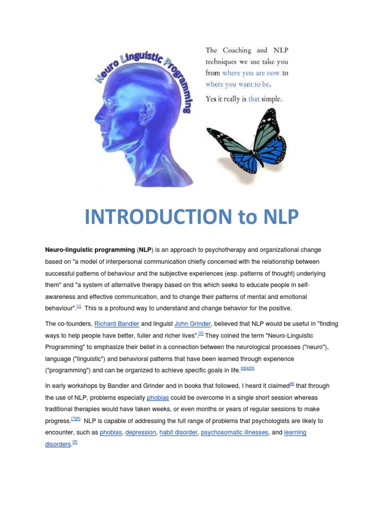 Neuro-Linguistic-Programming textbook.pdf | Neuro Linguistic Programming | Psychotherapy