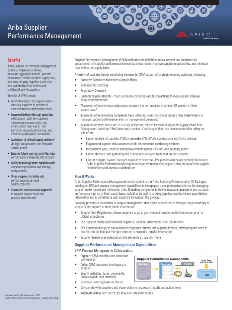 Ariba SPM PDF | PDF | Supply Chain | Performance Indicator