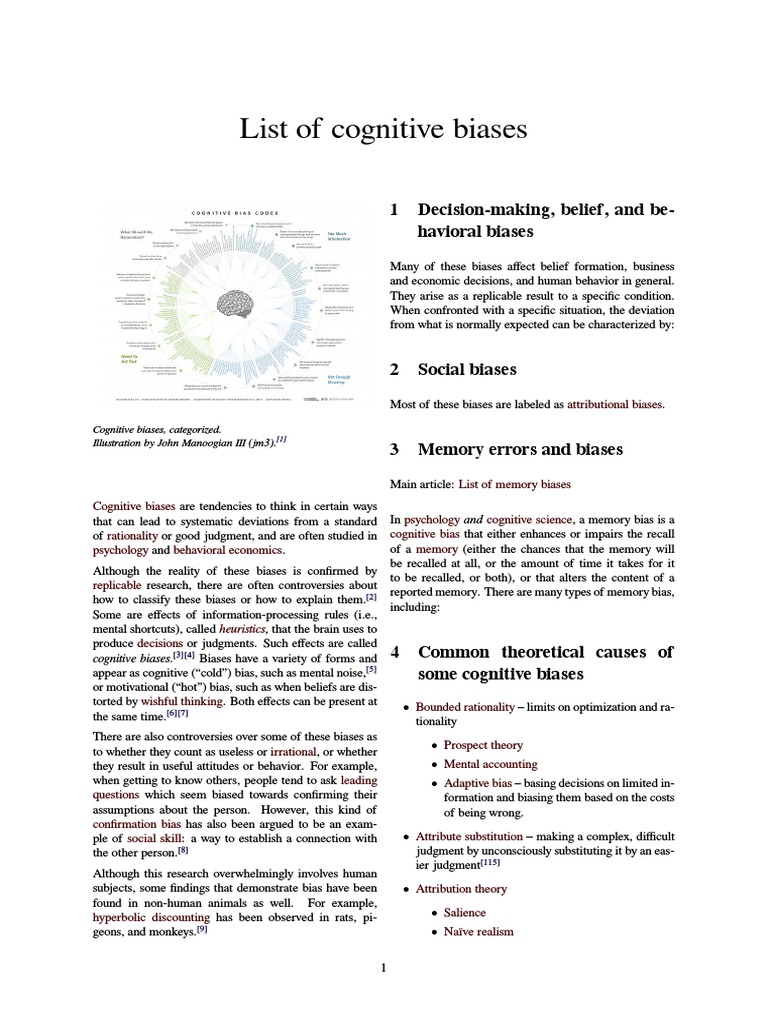 List of cognitive biases_Wikipedia.pdf | Neuropsychological Assessment ...