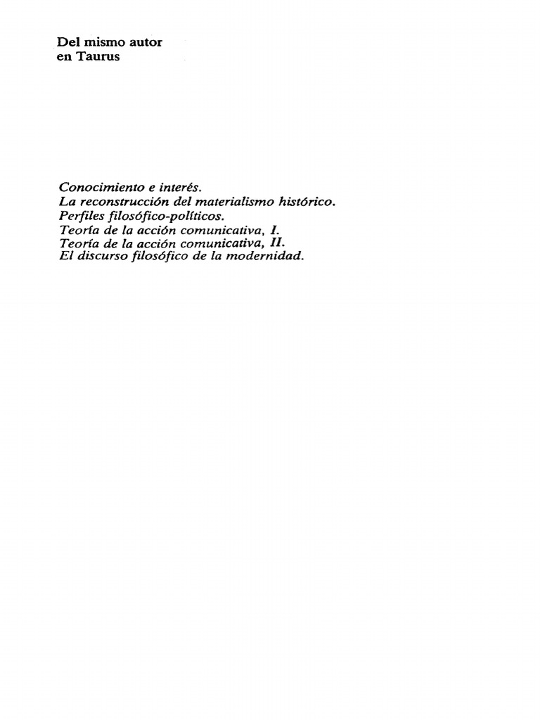 Pensamiento Postmetafisico - Habermas - Taurus | PDF | Metafísica | Immanuel Kant