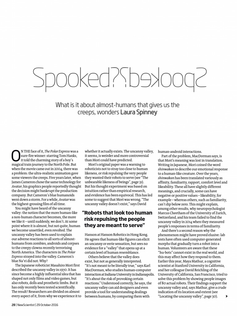 Exploring The Uncanny Valley: Why Almost-Human Is Creepy | PDF ...