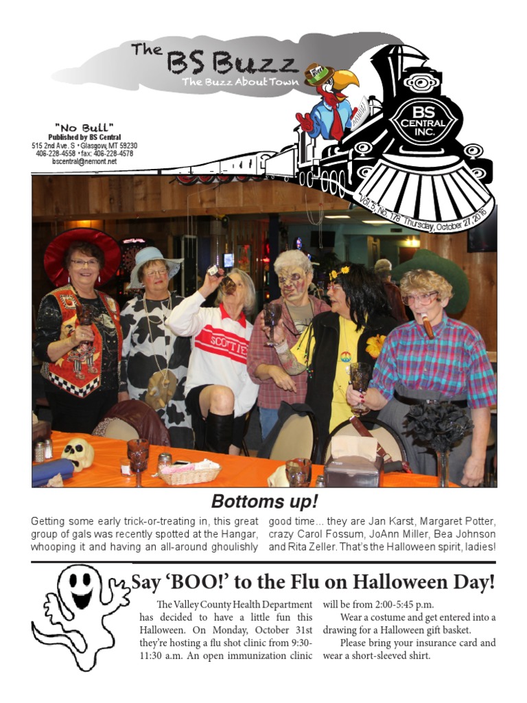 Say BOO!' To The Flu On Halloween Day!: Bottoms Up! | PDF | Leisure ...