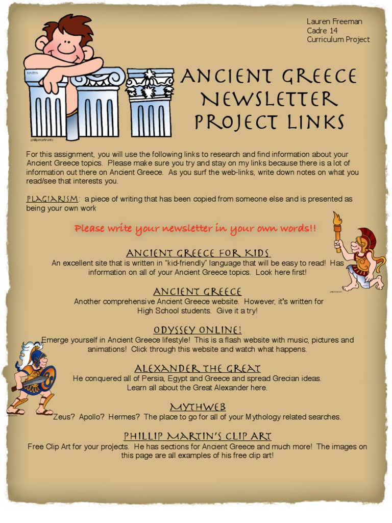 Curriculum Project | PDF | Ancient Greece | World Wide Web