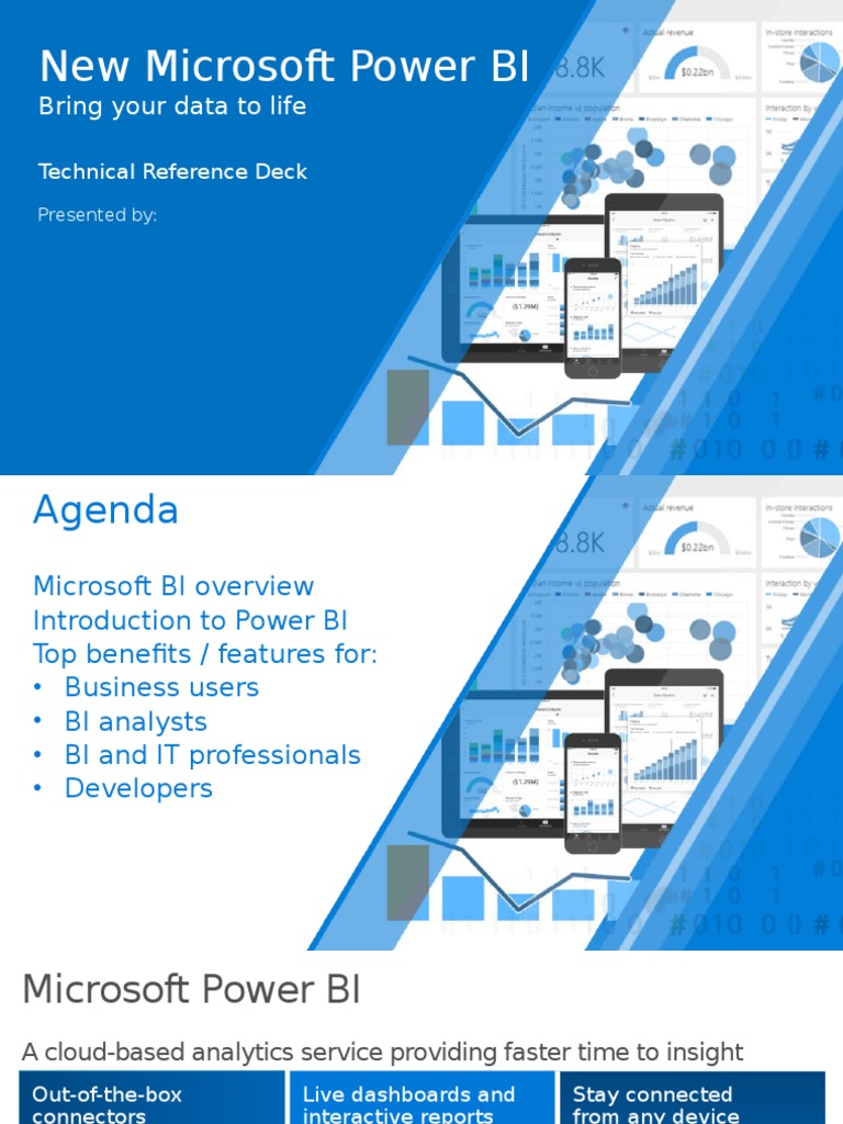 Power BI Technical Deck v1 | PDF | I Phone | I Pad
