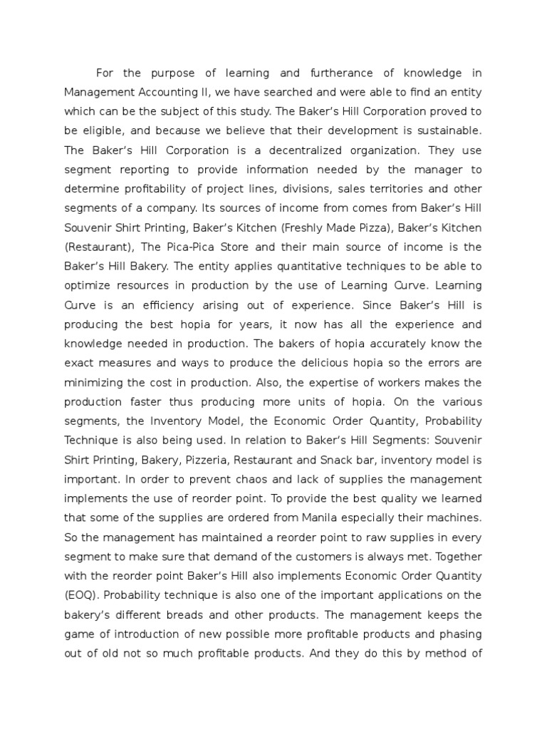 Executive Summary | PDF | Profit (Accounting) | Inventory