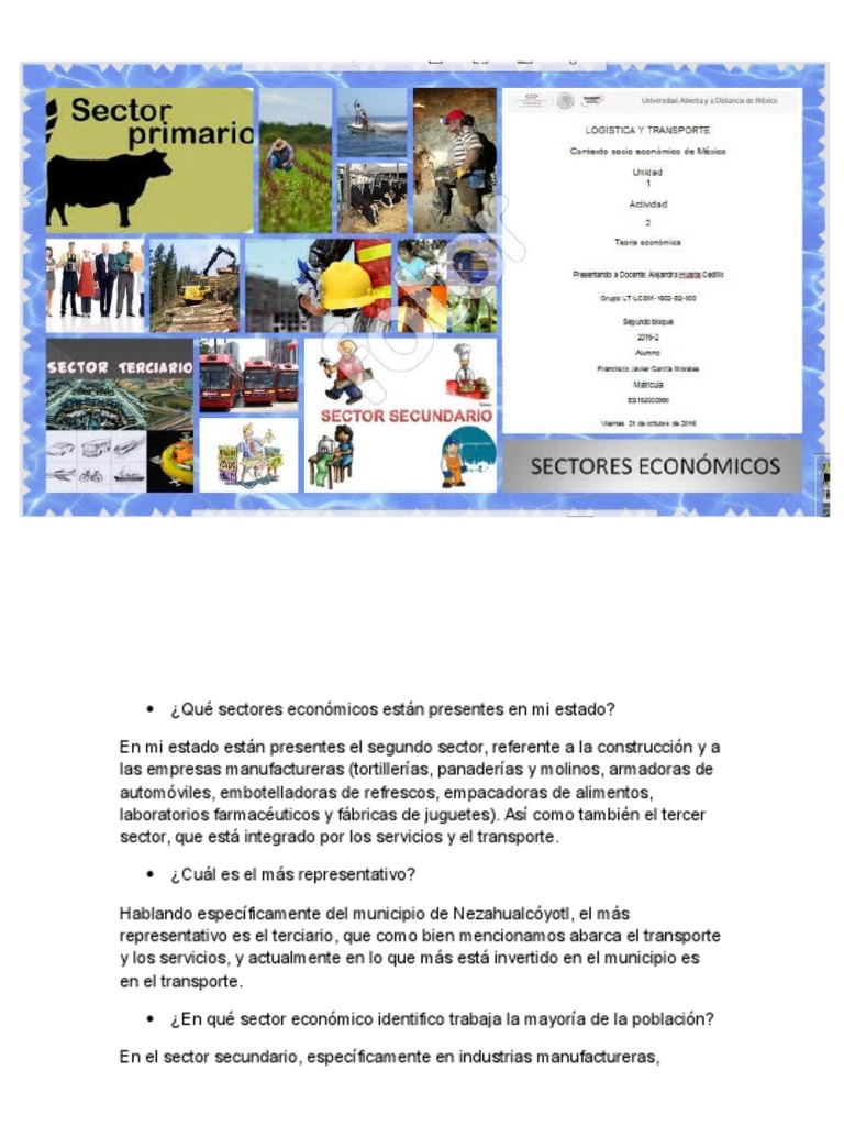 Collage Sectores Económicos | PDF