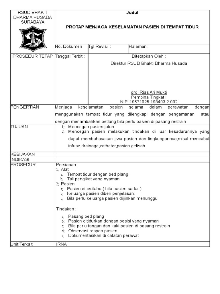 Contoh Format Protap | PDF