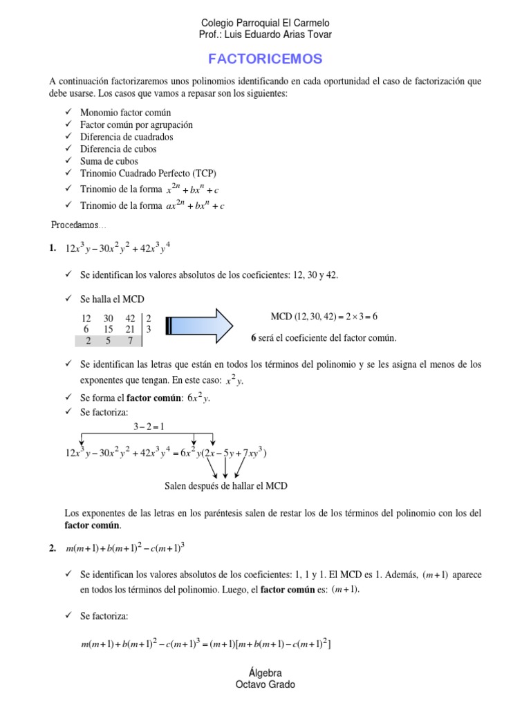 Factor Ice Mos | PDF | Factorización | Análisis complejo