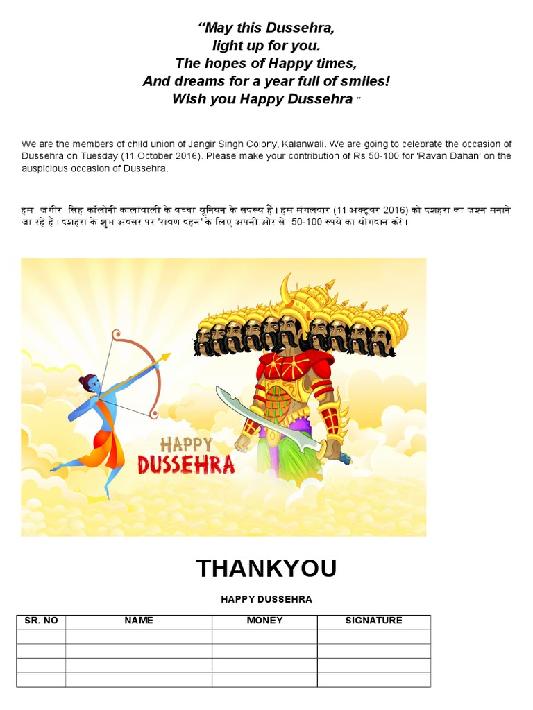Happy Dussehra | PDF
