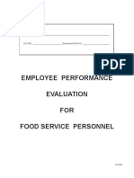 Cook Evaluation Form Employee | PDF | Employment | Cognitive Science