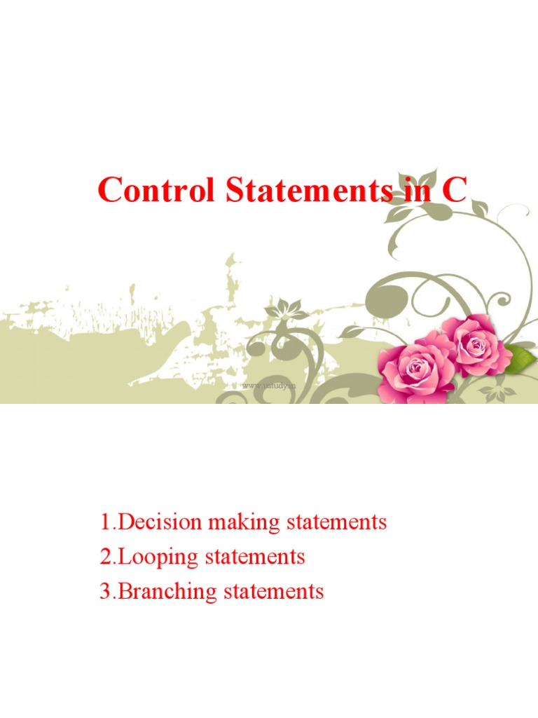 Control Statement | PDF | Control Flow | Software Engineering