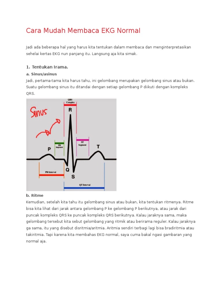 Cara Mudah Membaca EKG Normal | PDF