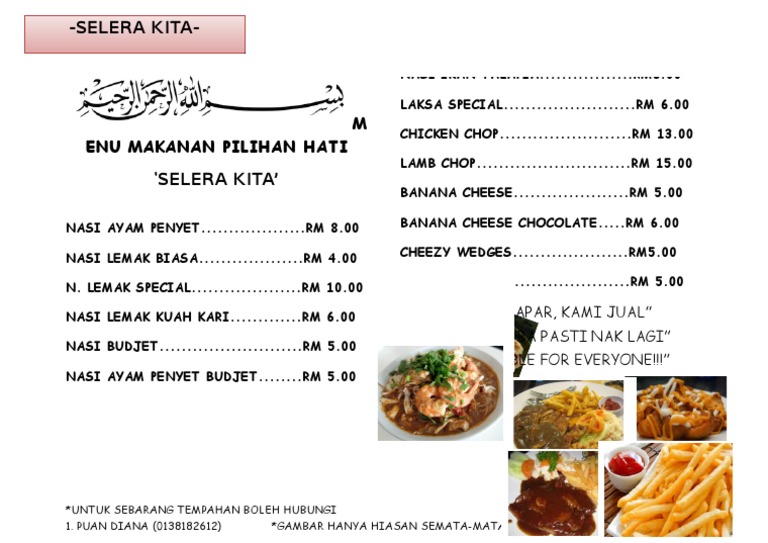 Template Simple Menu Makanan | PDF