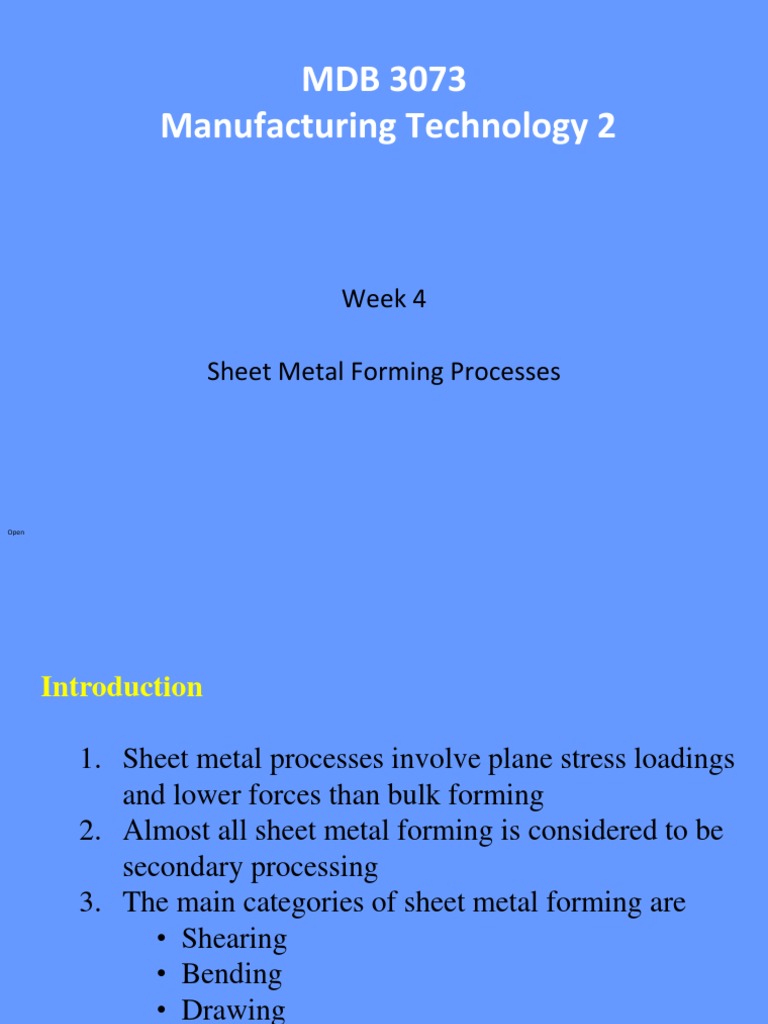 Sheet Metal Forming PDF | PDF | Sheet Metal | Ultimate Tensile Strength