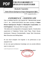 Civil Engineer Experience Certificate Format 1 | PDF