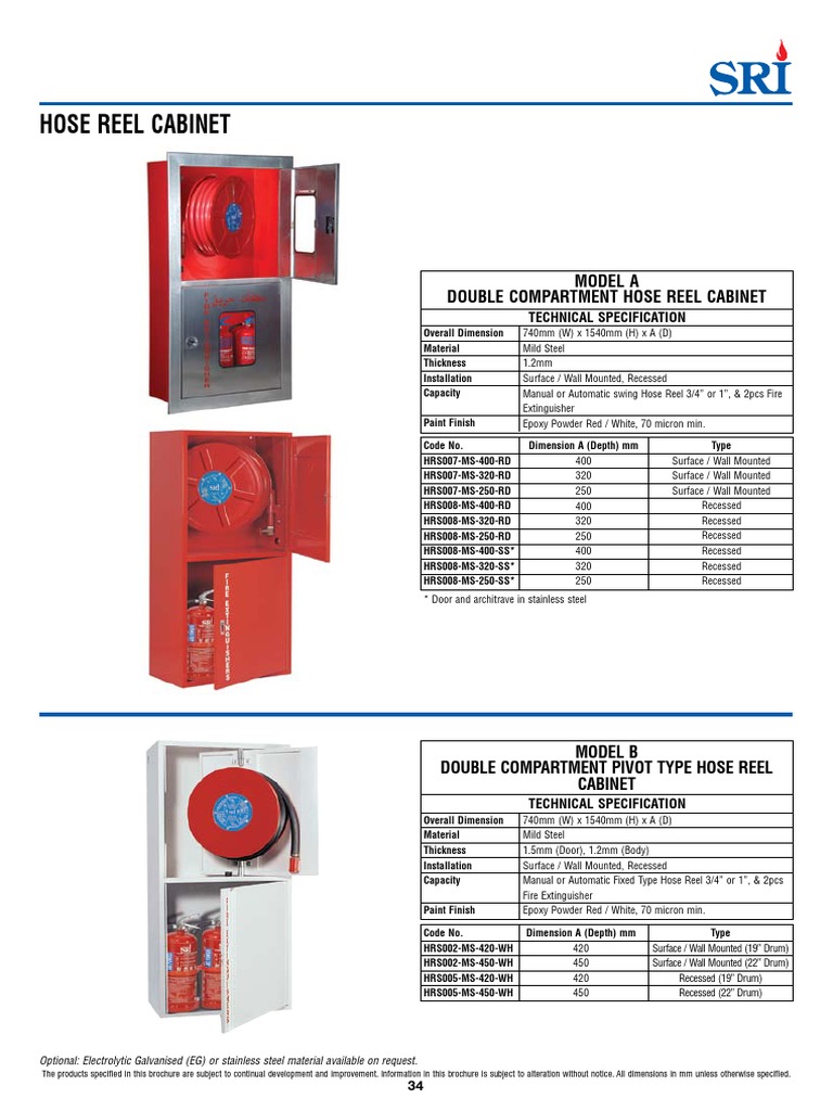 Hose Reel Cabinet - Brand - SRI | PDF
