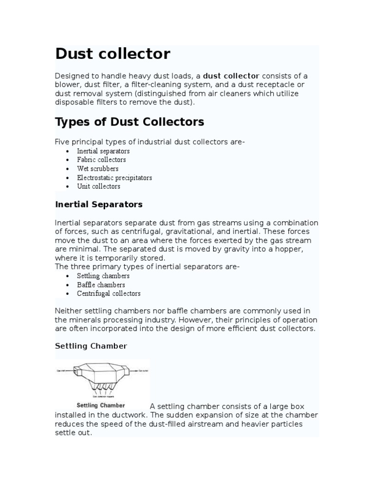 Dust Collector | PDF | Chemical Engineering | Applied And Interdisciplinary Physics