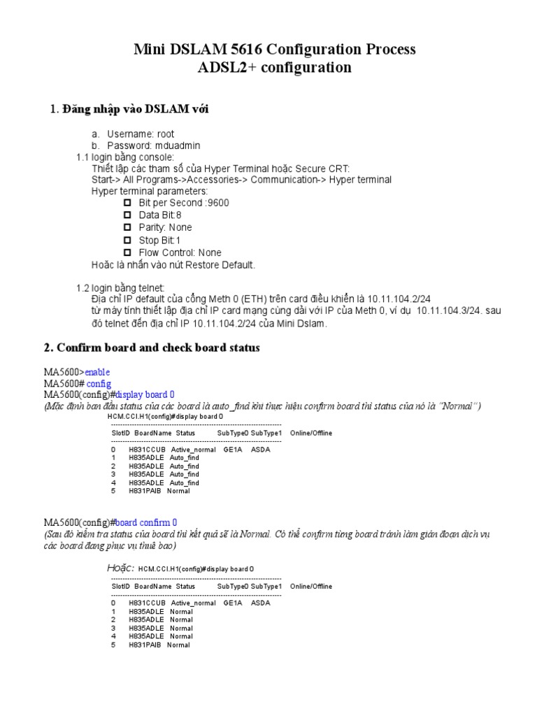 IP - DSLAM ADSL2+ Example - Triple-Play | PDF