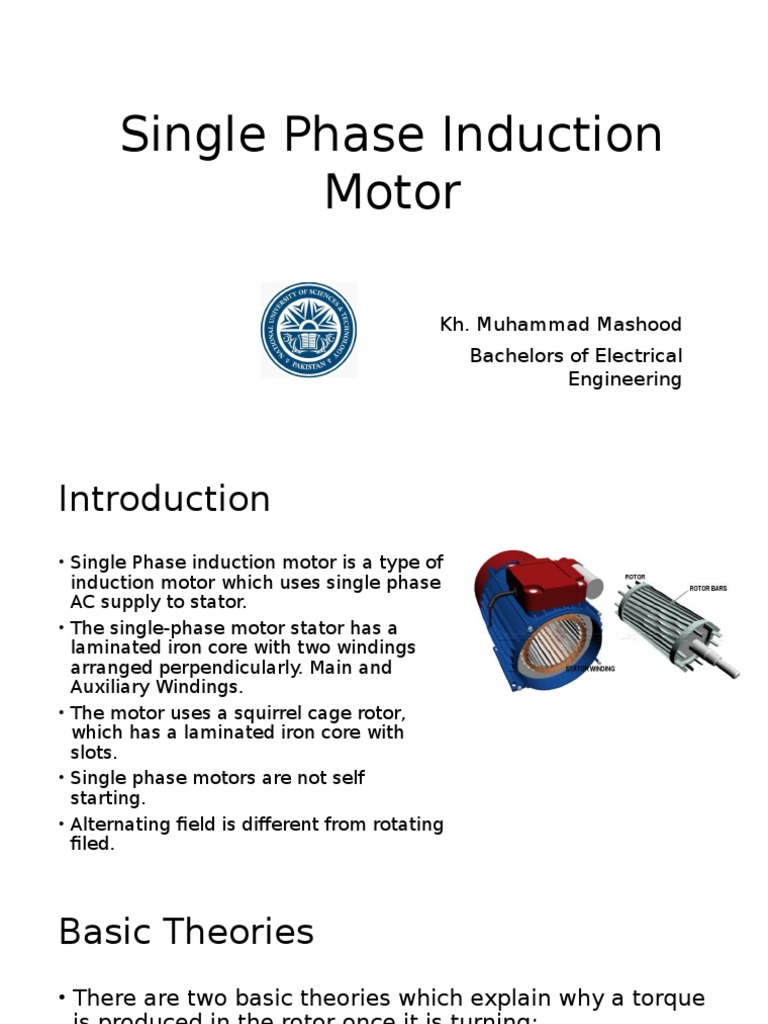 Single Phase Induction Motor | PDF | Electric Motor | Capacitor