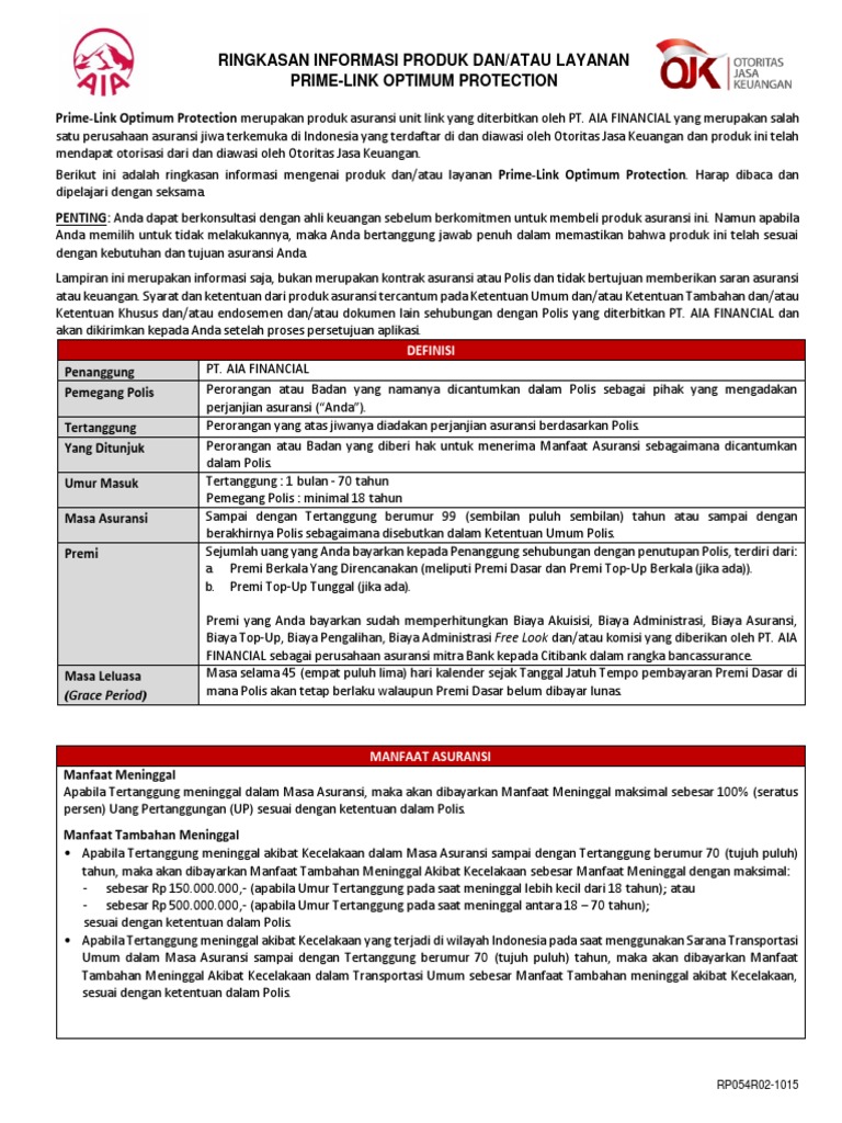 Prime-Link Optimum Protection | PDF