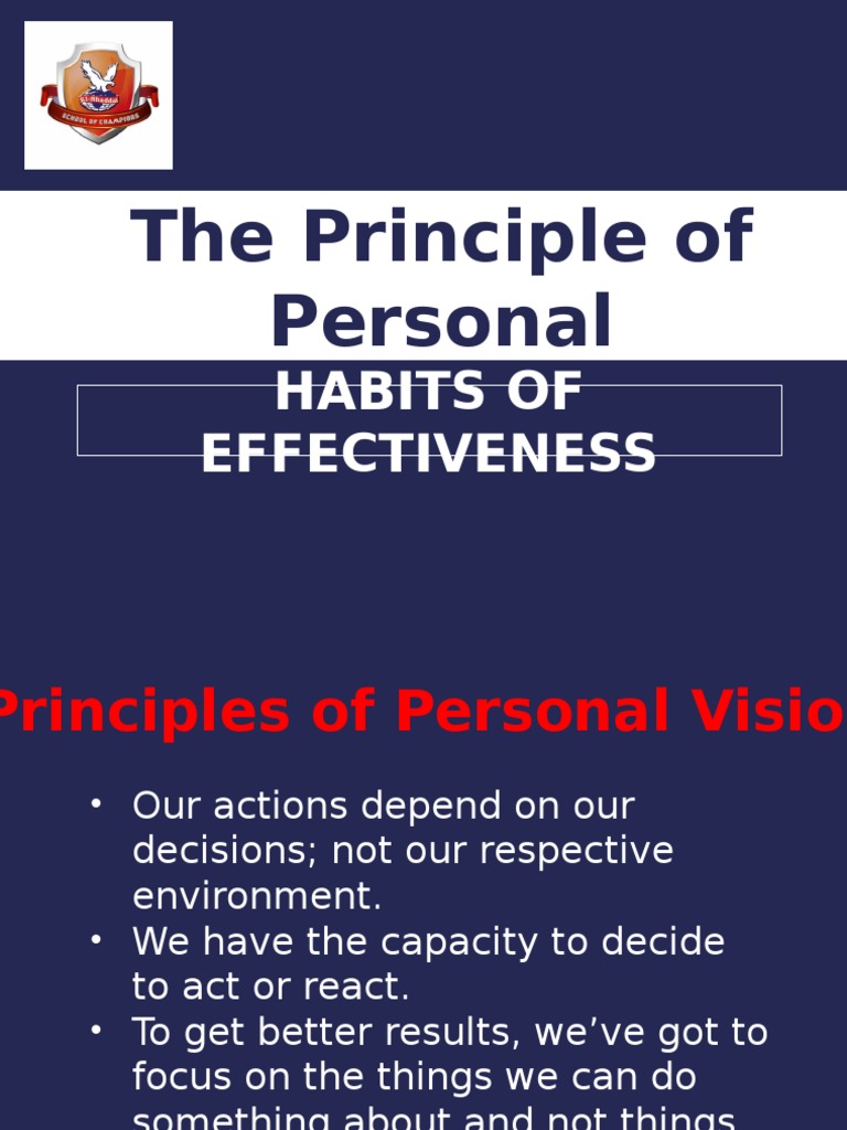 Principles of Personal Leadership | PDF