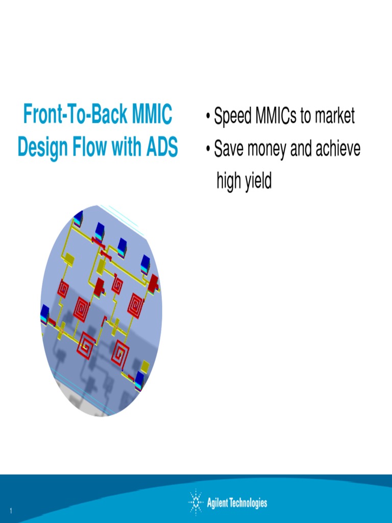 2 Front to Back MMIC Design Flow With ADS | Simulation | Electromagnetism