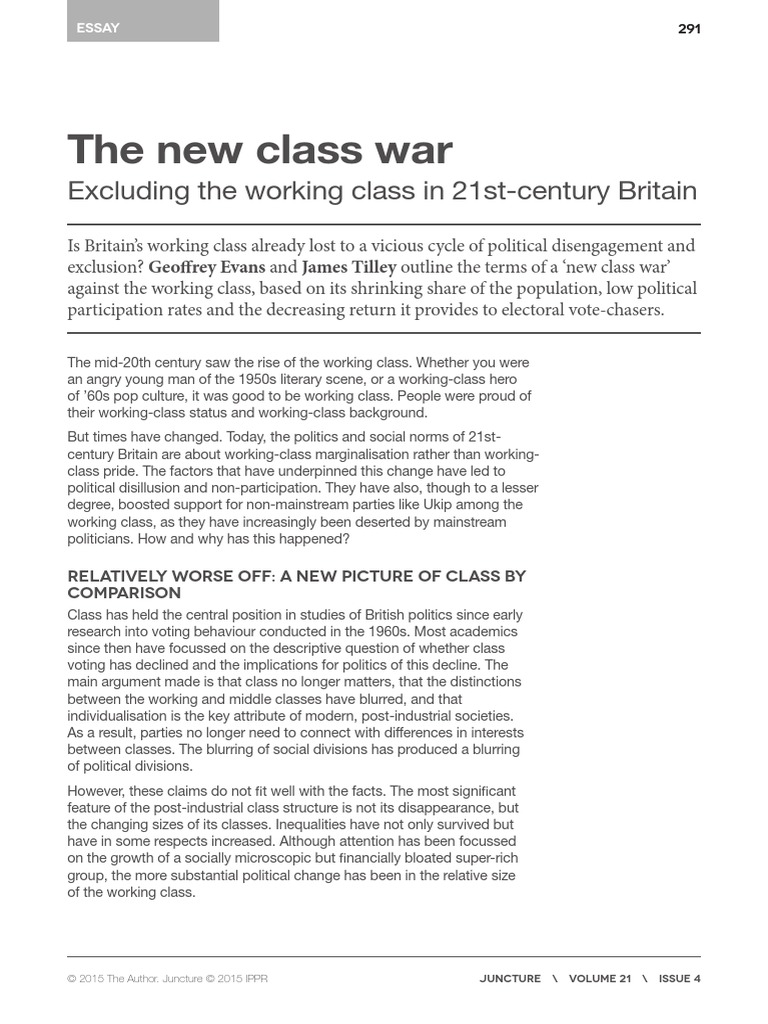 The New Class War Excluding The Working Class In 21st Century Britain Pdf
