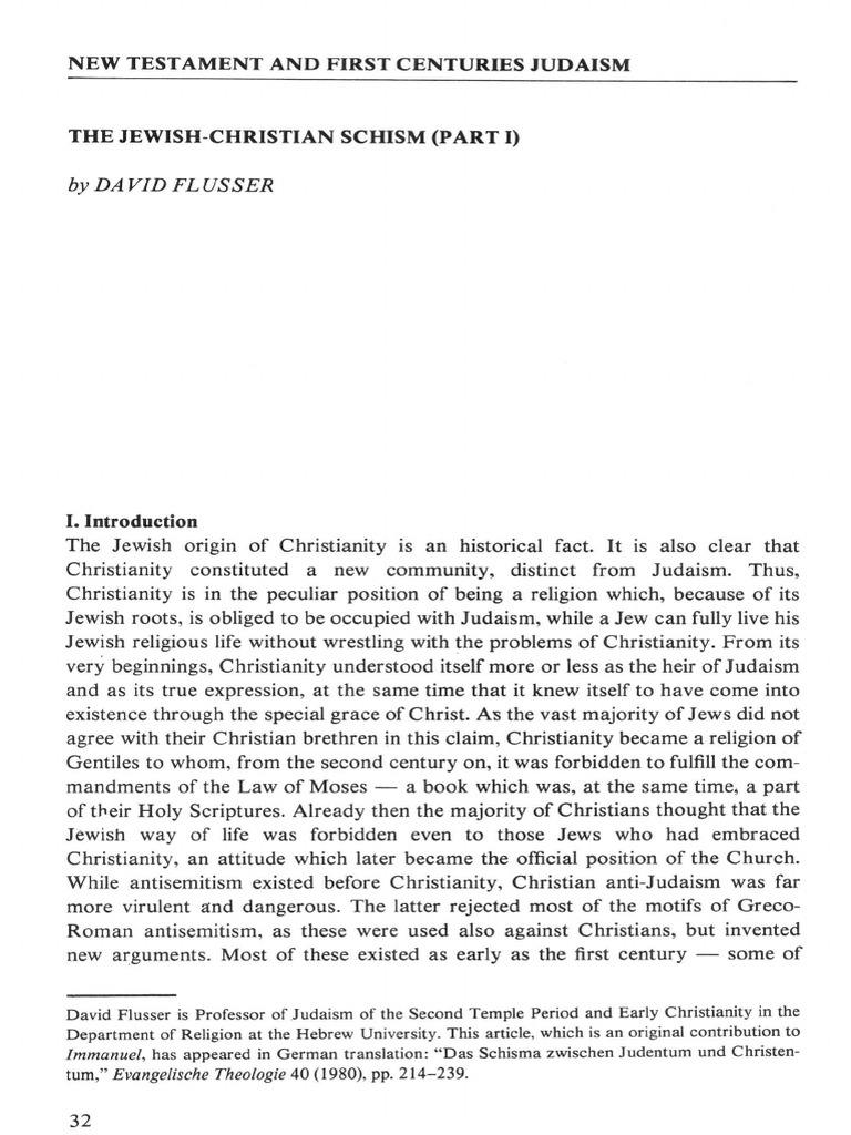 The Jewish Christian - David Flusser | PDF | Jewish Christian | Jesus