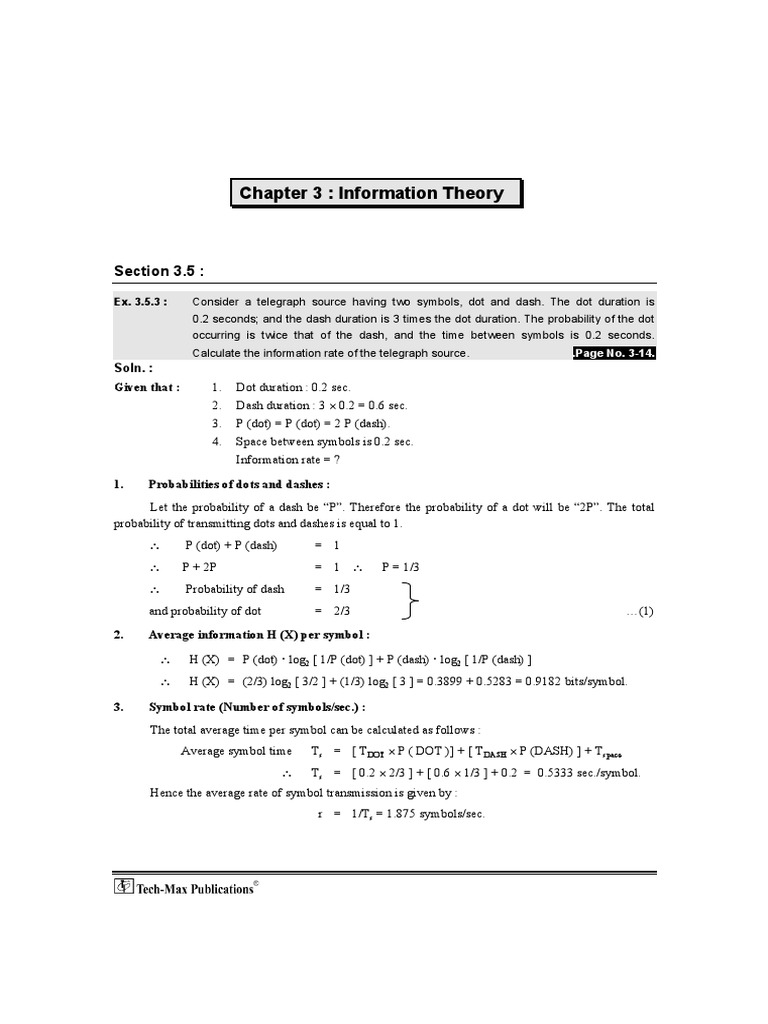 Ch3 Info Theory Questions and Solutions | PDF | Signal To Noise Ratio | Bandwidth (Signal ...