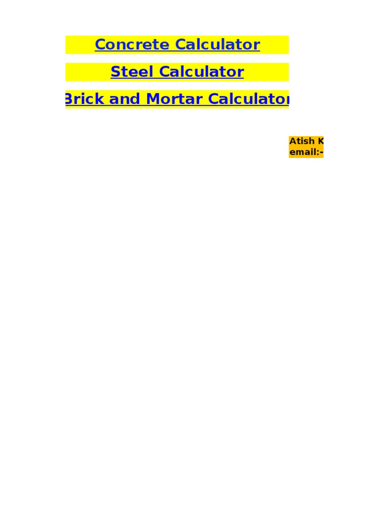 Comprehensive Construction Calculators | PDF | Volume | Inch