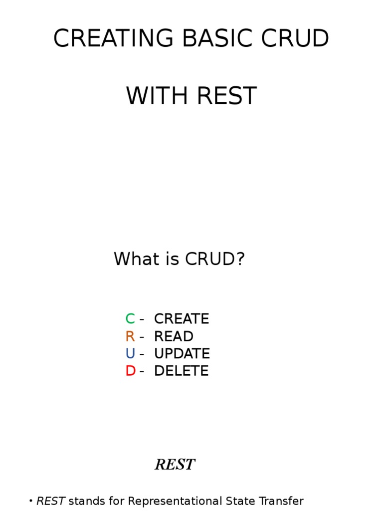 Implementing Basic Crud Operations With Restful Apis In Cakephp Pdf Representational State 