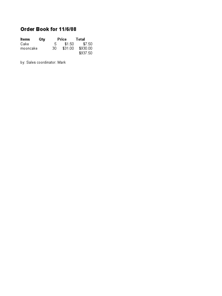 Test Order | PDF