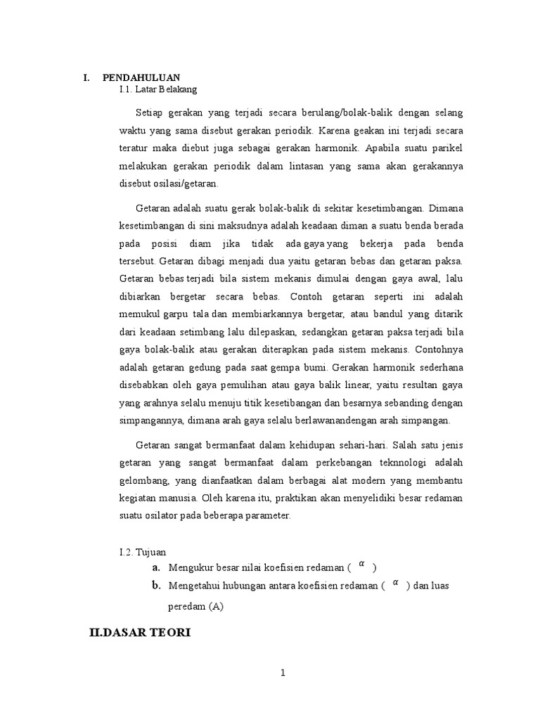 Laporan Praktikum Getaran Teredam | PDF