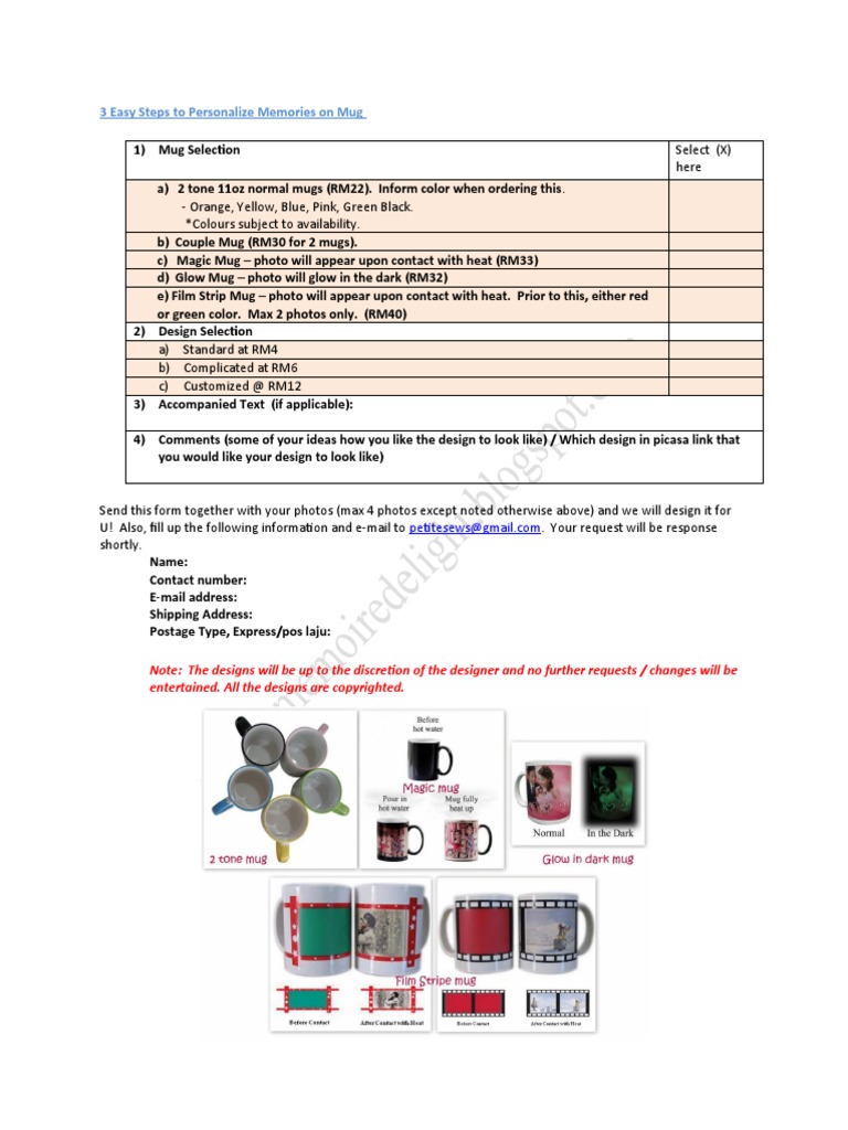 Mug Form | PDF