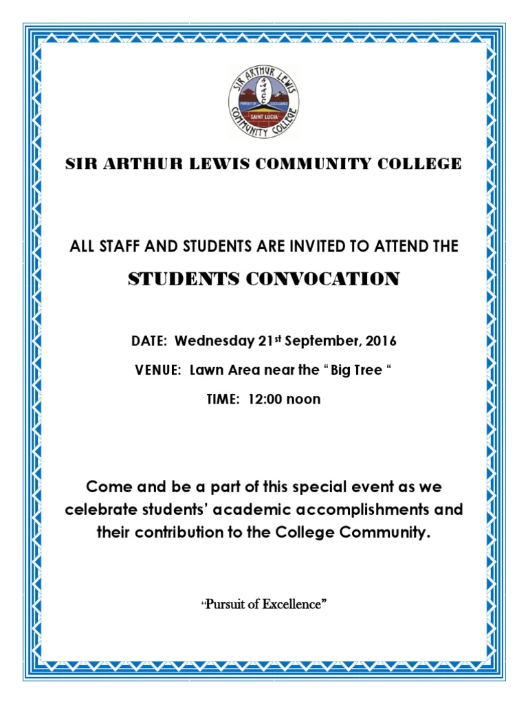 Student Convocation Flyer 21st September 2016 | PDF