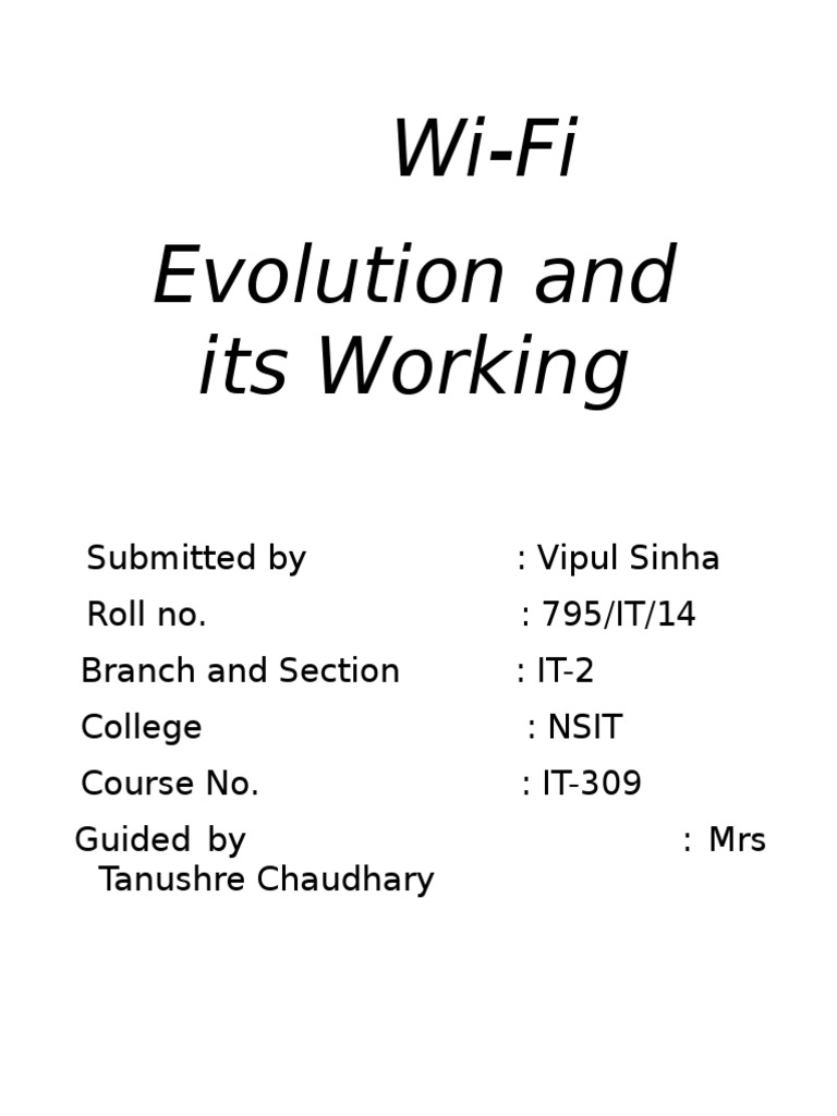 Exploring the Evolution and Inner Workings of Wi-Fi Technology | PDF | Wi Fi | Wireless Lan
