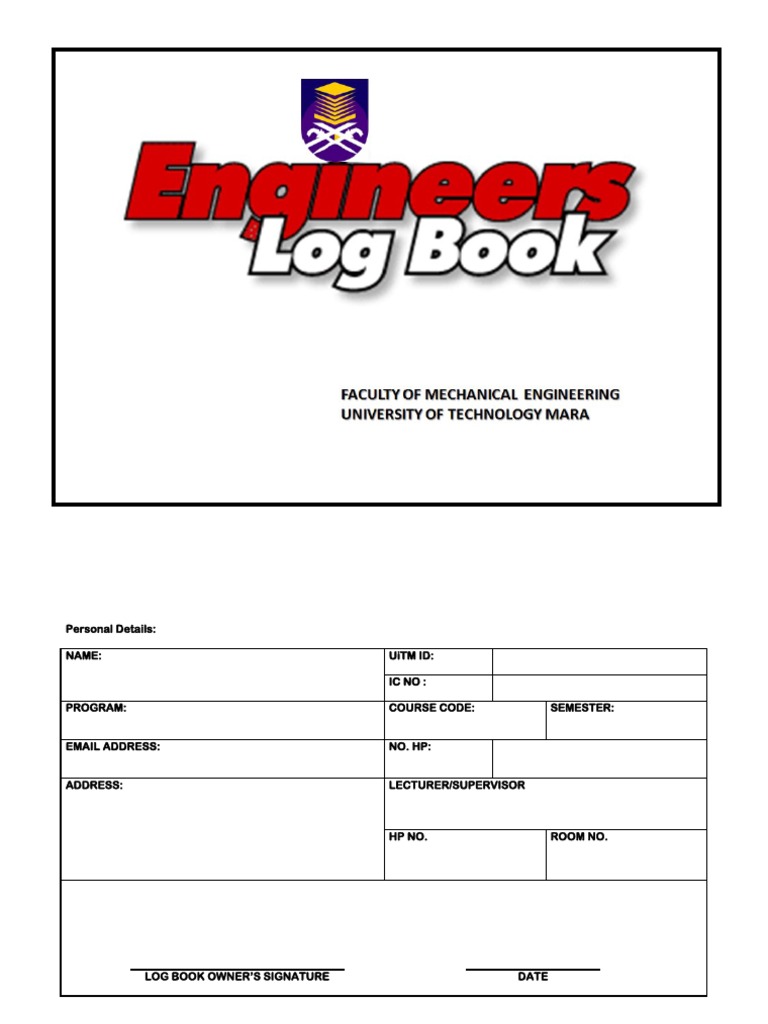 MEC531 - Student Logbook Template PDF | PDF | Logarithm | Brainstorming