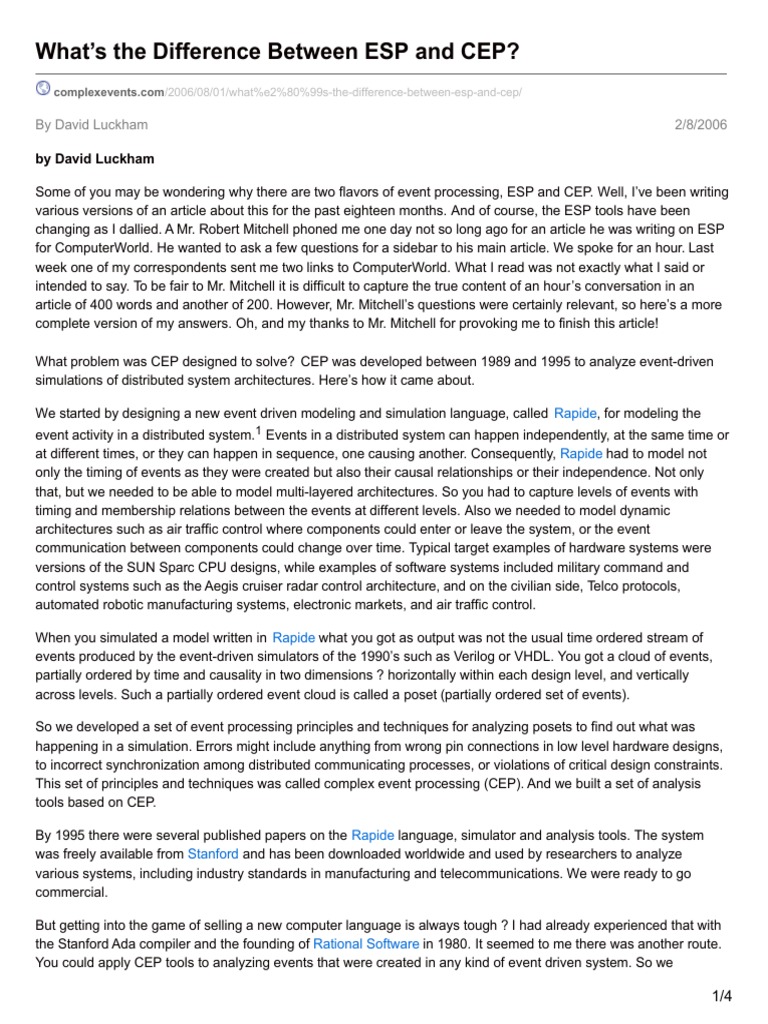 Whats The Difference Between ESP and CEP | PDF | Surveillance | Systems Engineering