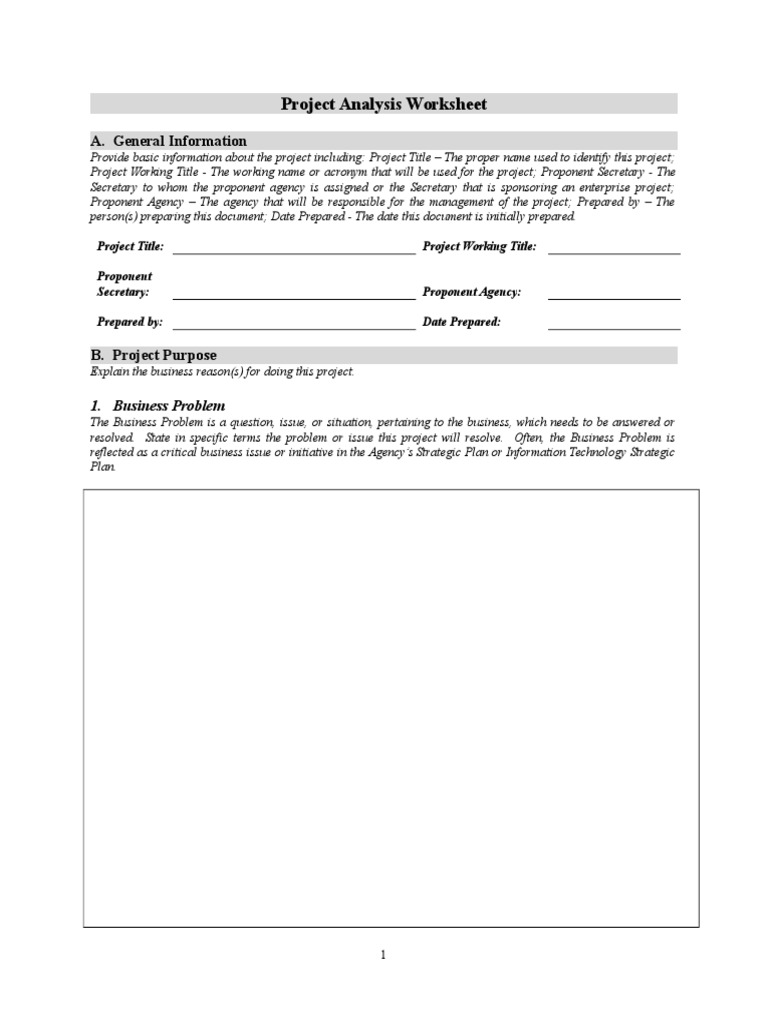 Project Analysis Worksheet 1.3 | PDF | Return On Investment | Evaluation