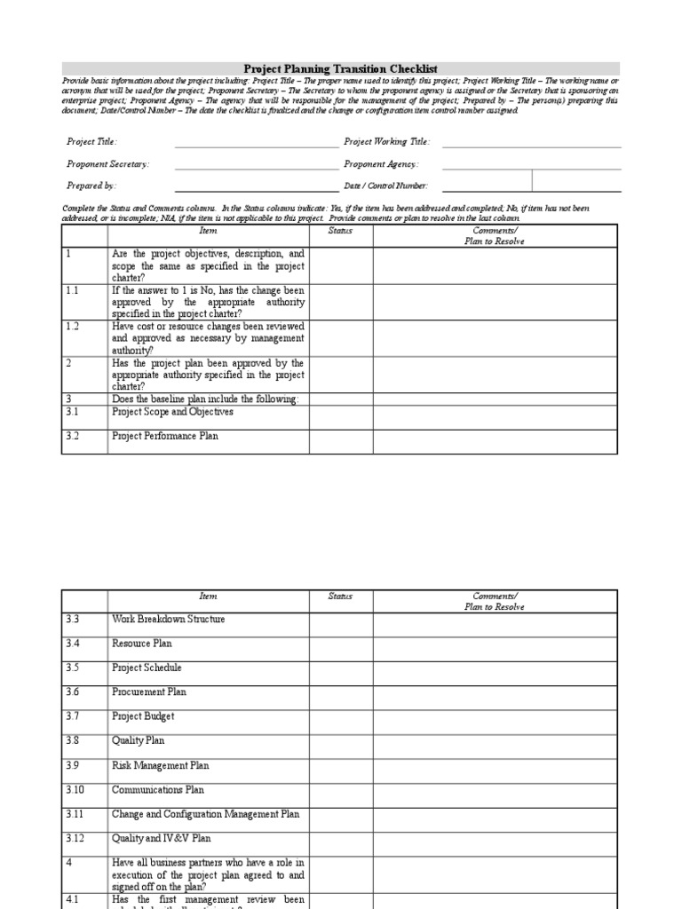Project-Planning-Transition-Checklist.doc | Accountability | Leadership
