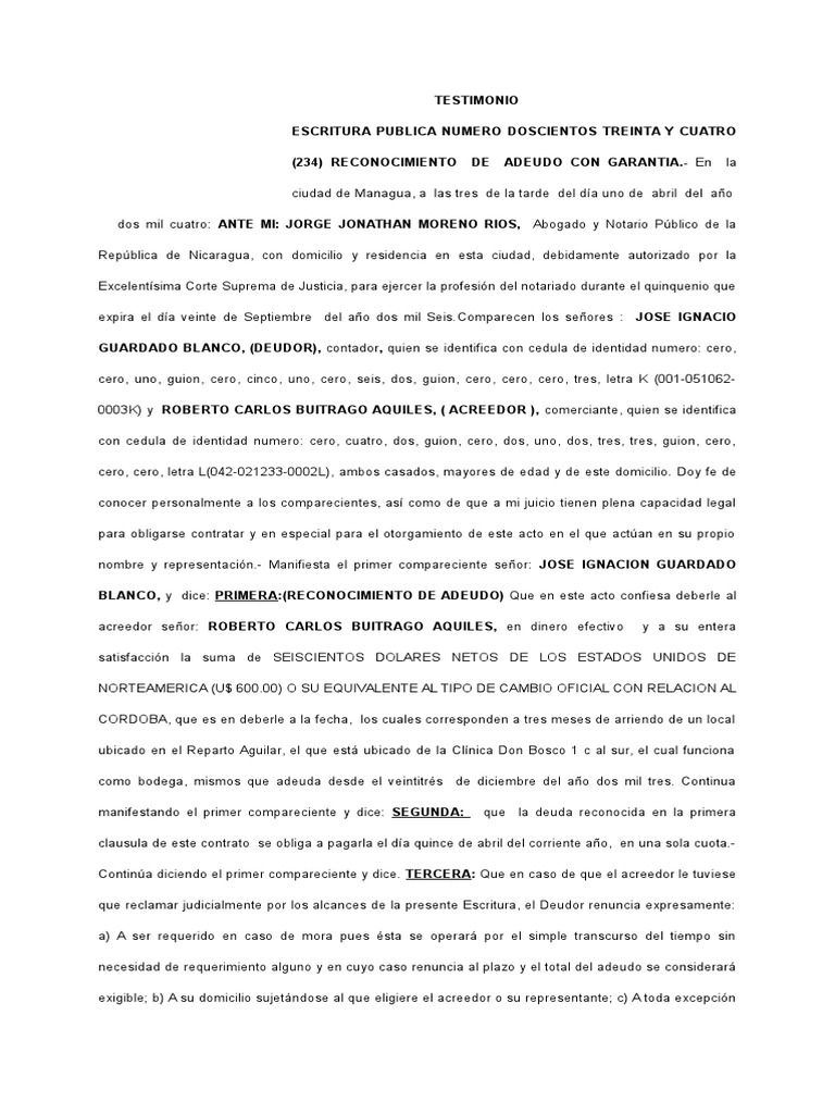 TESTIMONIO EJEMPLO.docx | Gobierno | Política