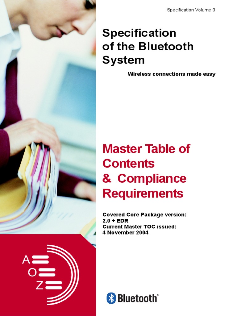 Specification of The Bluetooth System Core v2.0 + EDR | Download Free ...