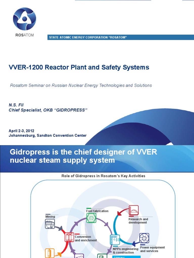 VVER-1200 Reactor Plant and Safety Systems VVER-1200 Reactor Plant and ...