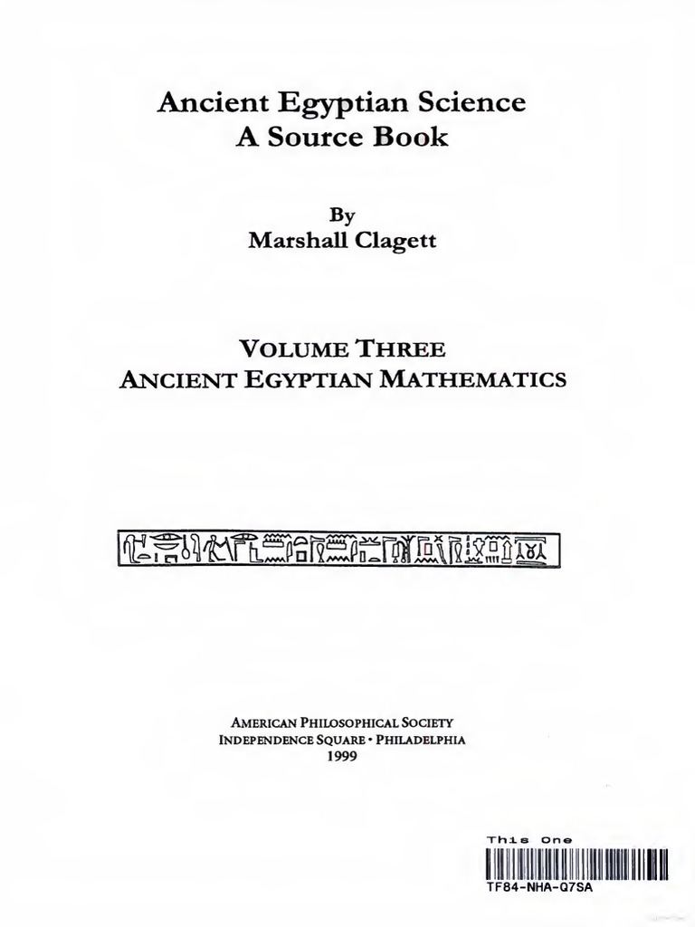 Ancient Egyptian Science A Source Book v3 | PDF | Fraction (Mathematics ...
