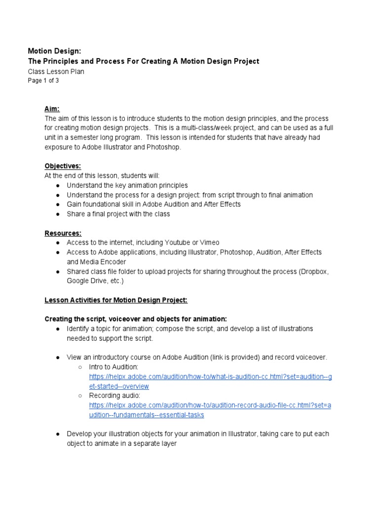 Motion Design: The Principles and Process For Creating A Motion Design ...