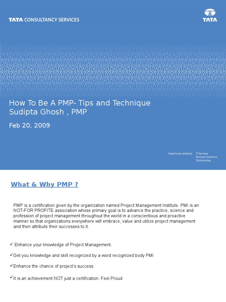 How To Be A PMP-Tips and Techniques | PDF | Project Management | Risk ...