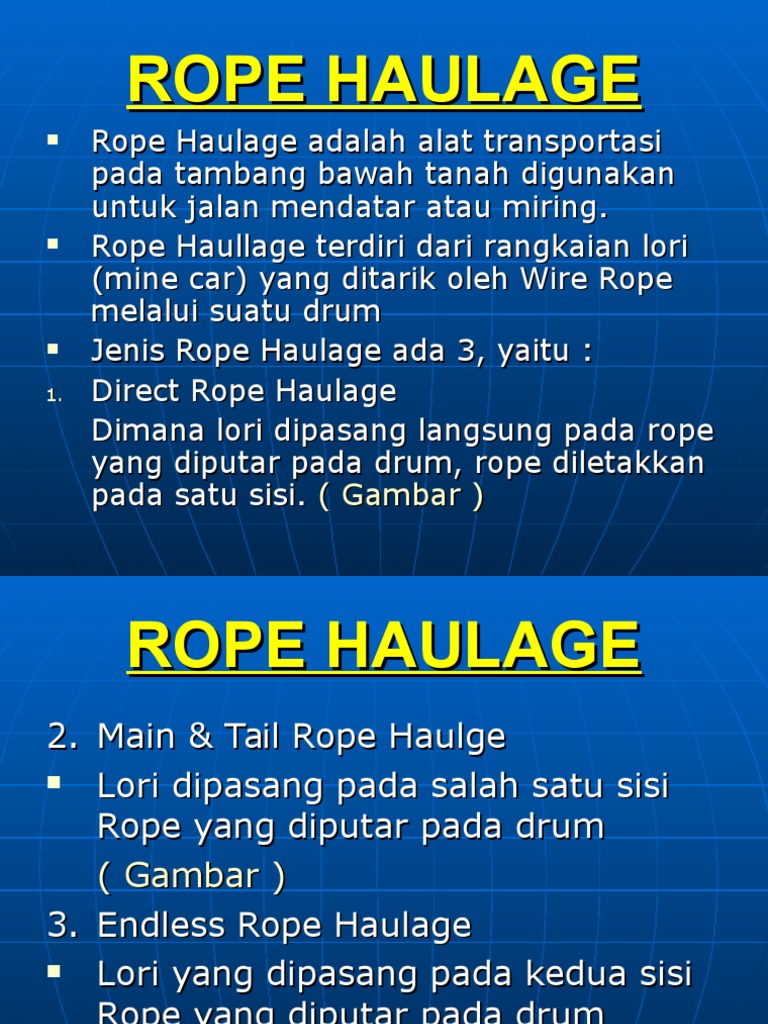 Rope Haulage | PDF